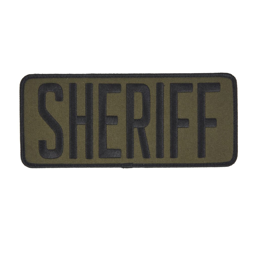 Subdued Sheriff Back Patch-Velcro (7x3) - Sheriffs' Relief Association