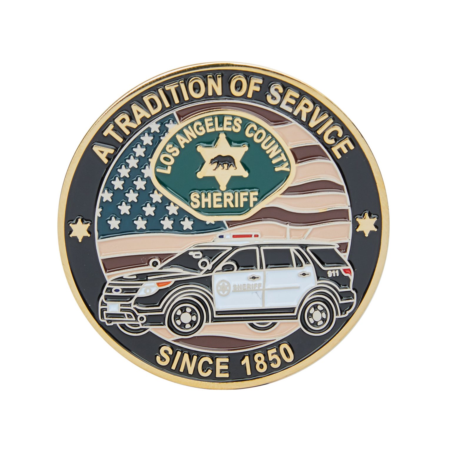 LASD SUV/Patch/Flag Challenge Coin - Sheriffs' Relief Association