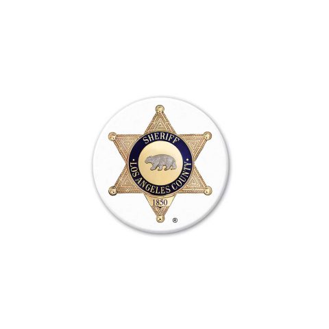 Badge/LASD Button with Pin Backing-2.5” - Sheriffs' Relief Association