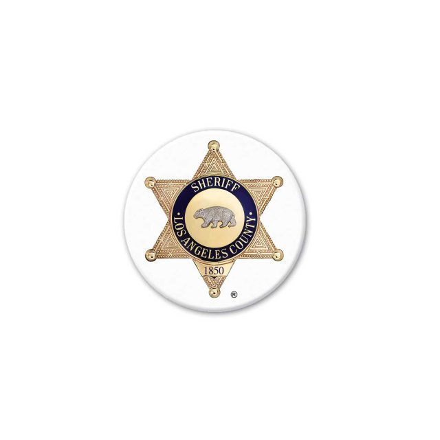 Badge/LASD Button with Pin Backing-2.5” - Sheriffs' Relief Association
