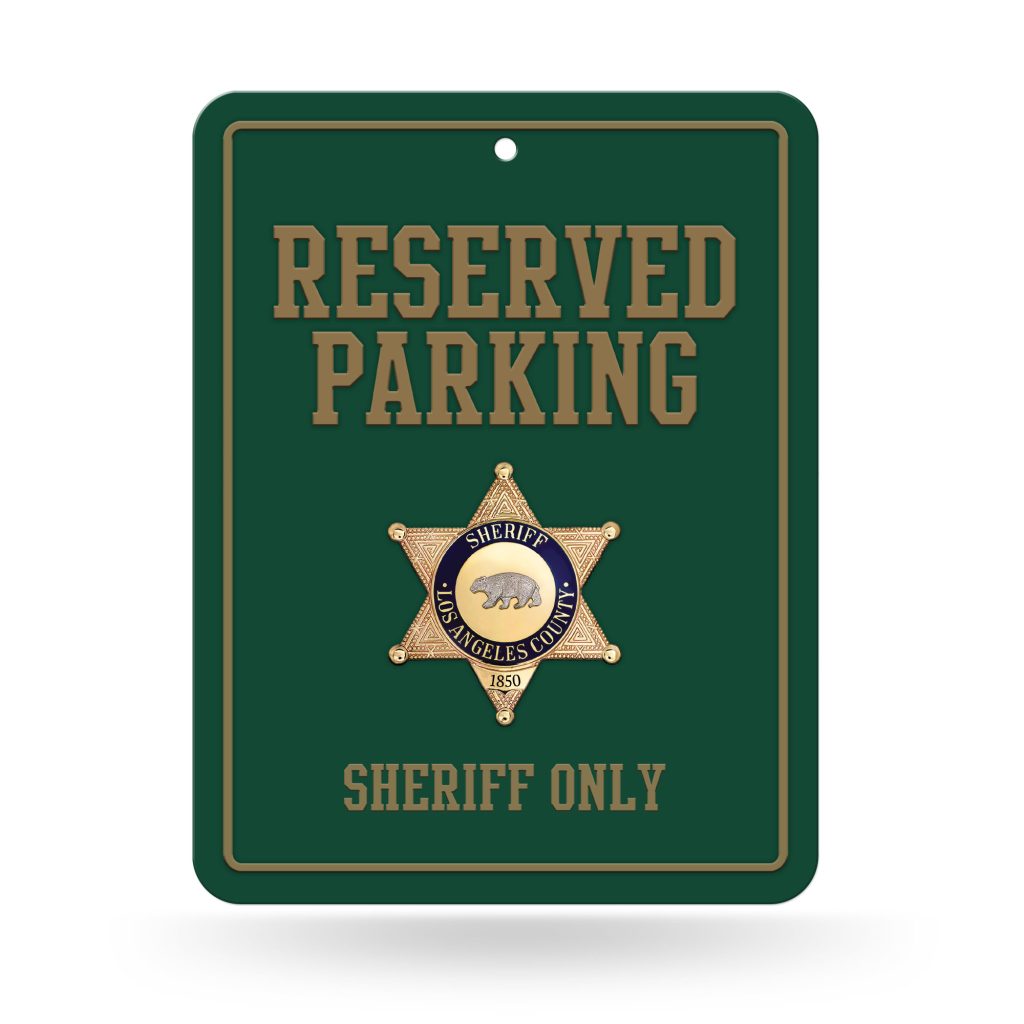 Reserved Parking-Badge-Sheriff Only Metal Parking Sign (8.5” x 11 ...