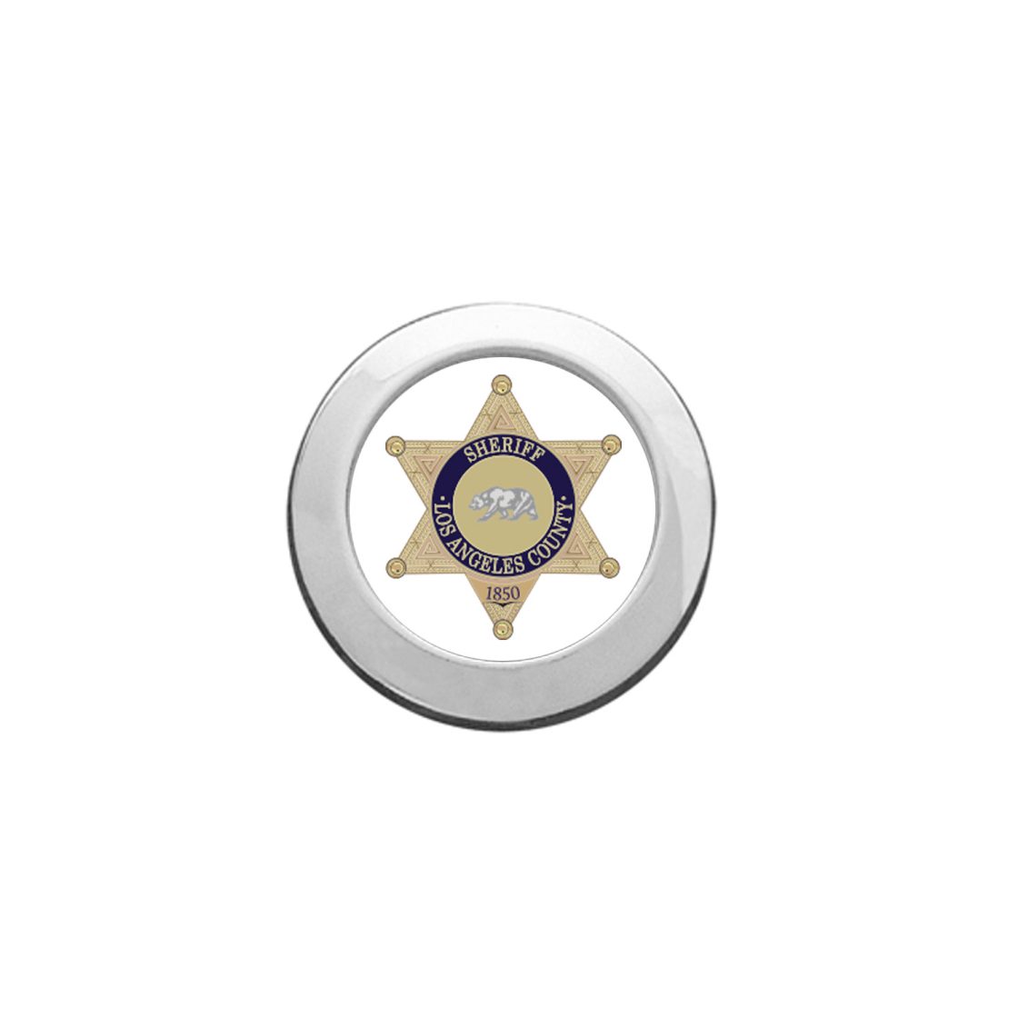 Badge/LASD Prestige Round Magnet - Sheriffs' Relief Association