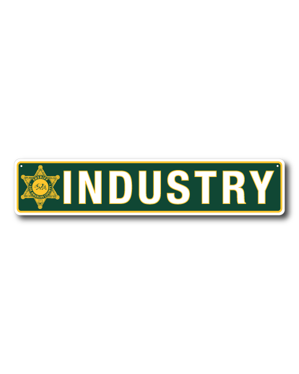 Badge-Industry Street Sign - Sheriffs' Relief Association